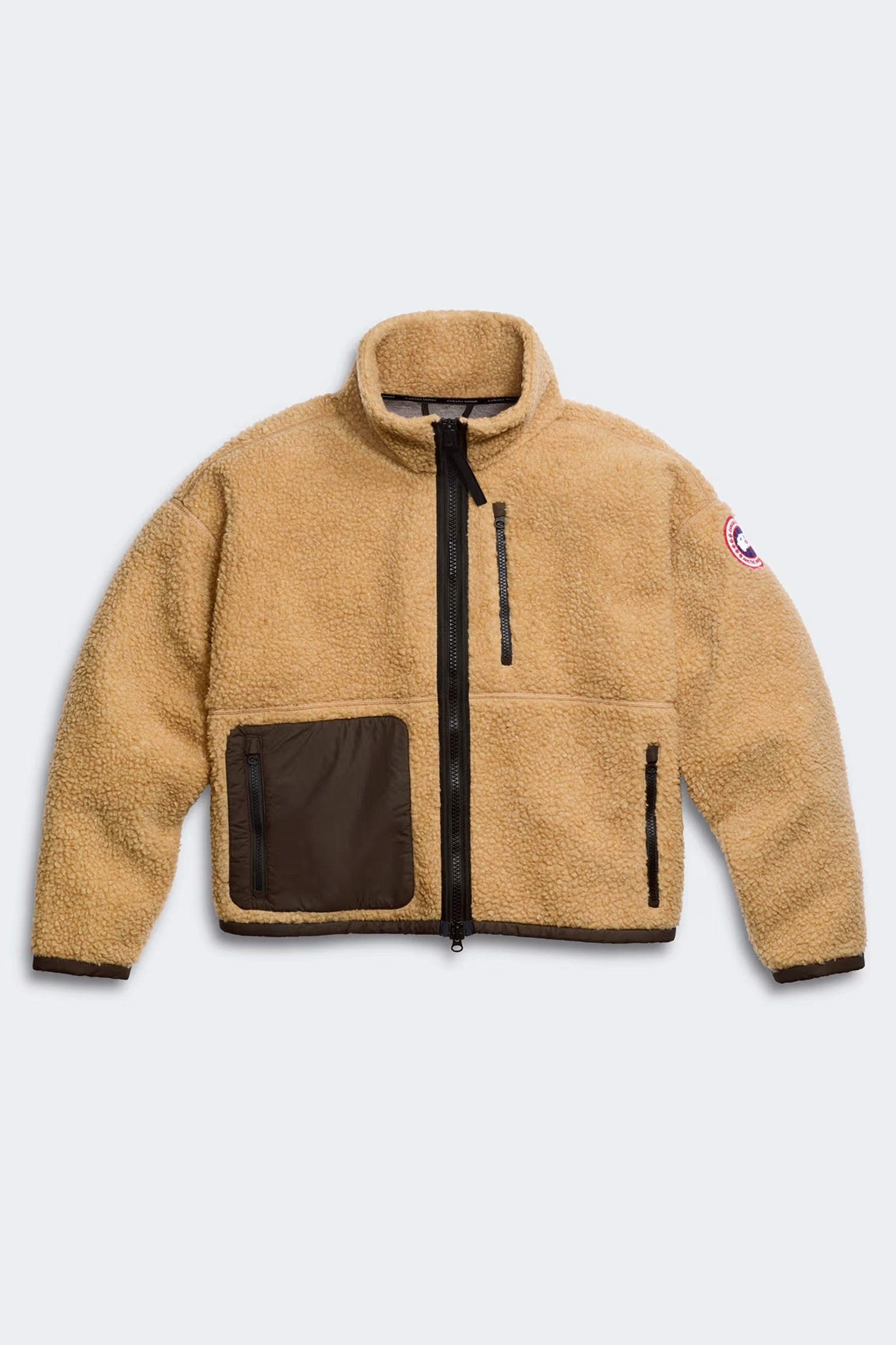 Womens Simcoe Zip Up Fleece Sweater Ecru Terror 1101W | Canada Goose ...