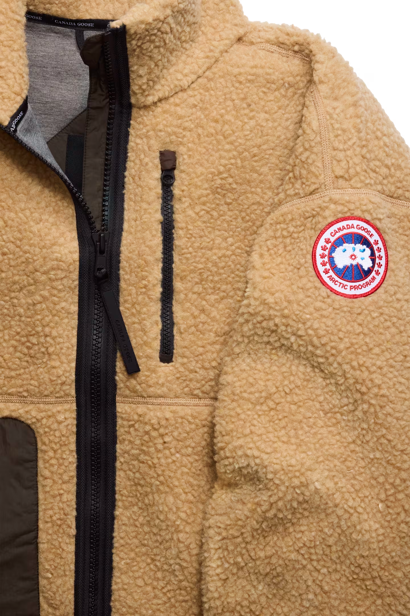 Womens Simcoe Zip Up Fleece Sweater Ecru Terror 1101W | Canada Goose ...